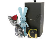 Flower in a Leather Box Flower - Hong Kong Delivery
