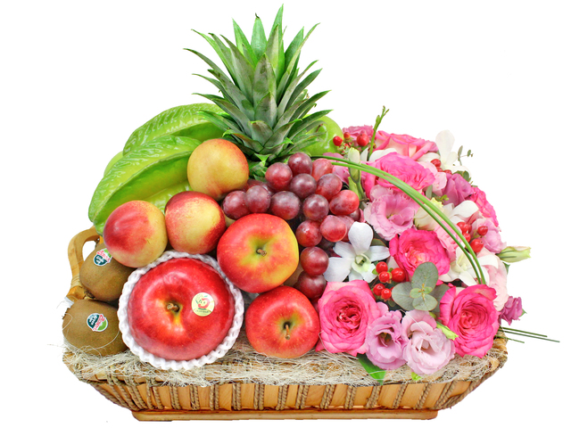 Fruit Basket - Flower Design & Fruit Basket (2) - L106169 - Give Gift ...