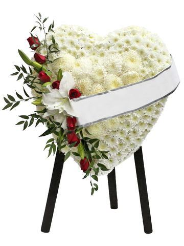 Funeral Flower - Full Closed Heart Stand 23 - L53391 - Give Gift ...
